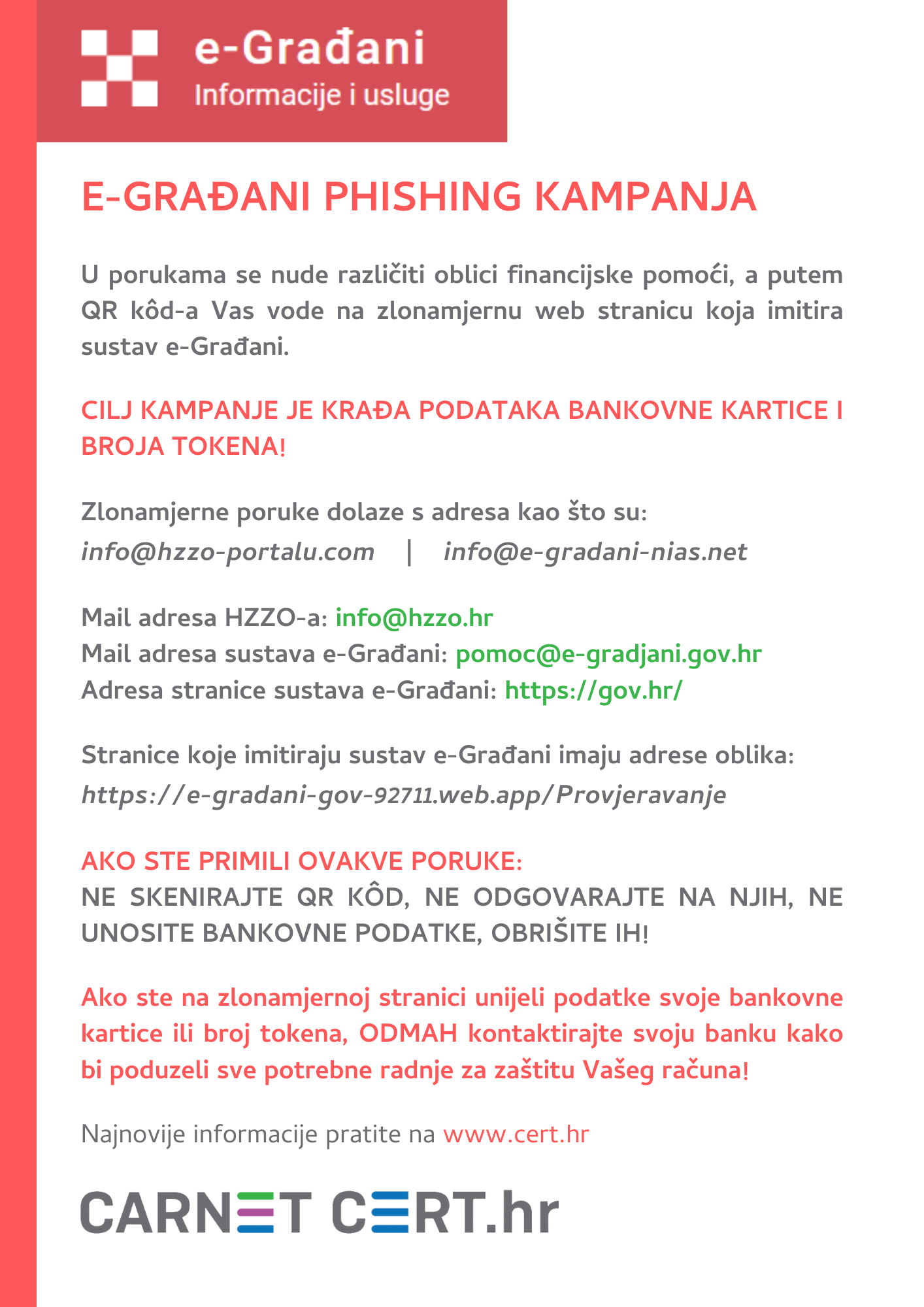[UPOZORENJE] e-Građani sustav se koristi za novu QR phishing kampanju ...